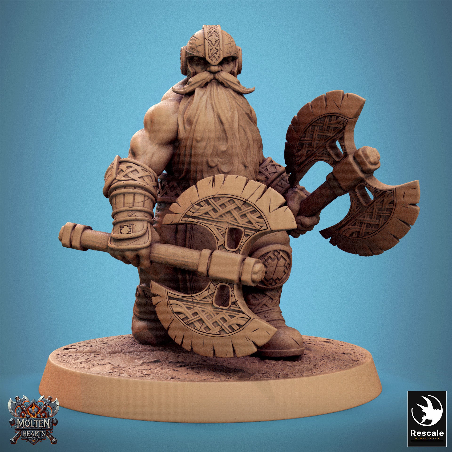 Dwarf Warrior - Dual Axe Walk Look – Mini Marvels